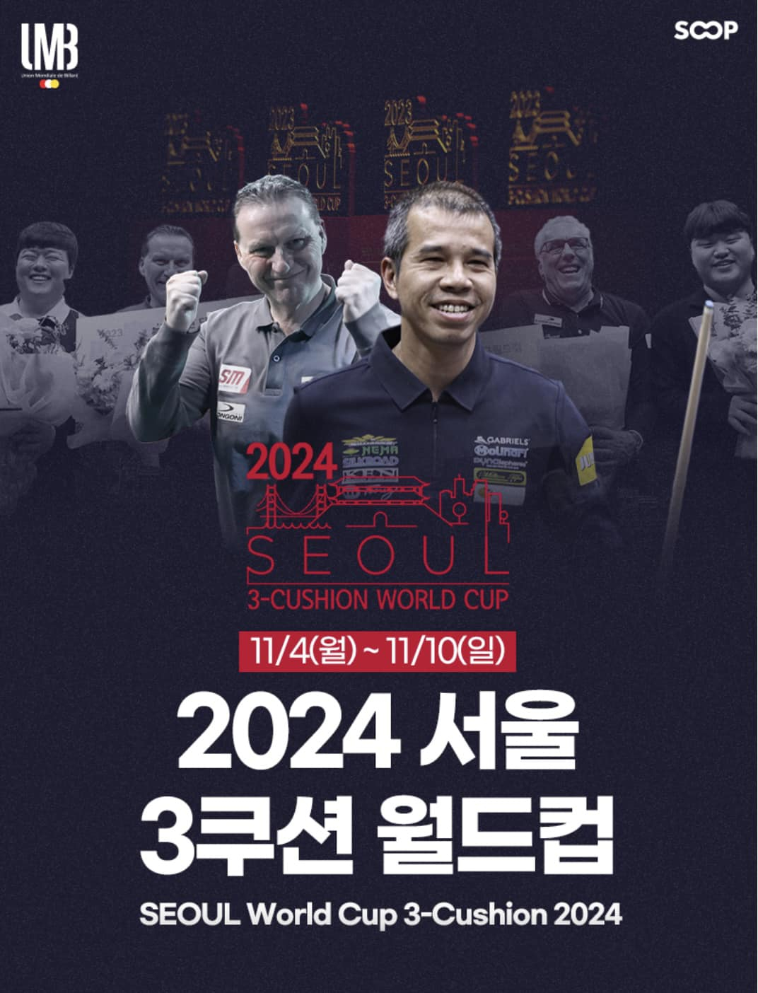 Lịch thi đấu World Cup Billiards Seoul 2024